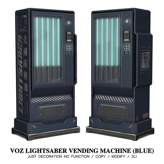 Second Life Marketplace - [VOZ] Lightsaber Vending Machine (Blue)